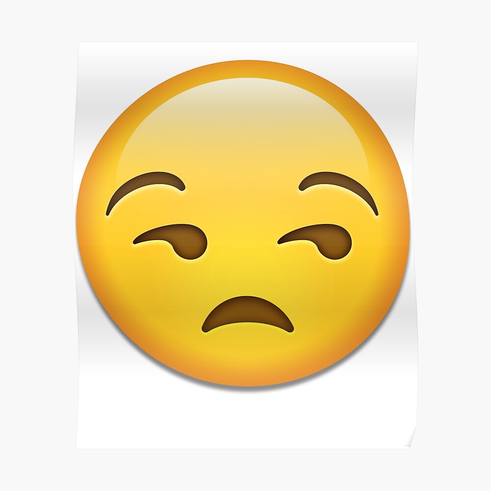 "Unamused Emoji" Poster by enemity | Redbubble