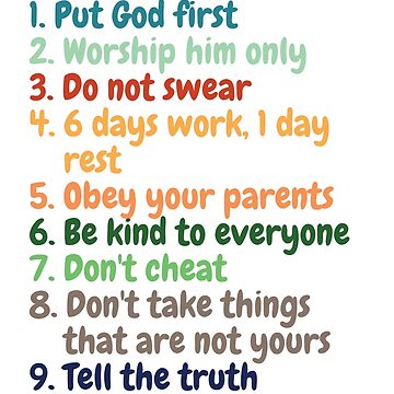 "Copy of Ten Commandments for Kids God's Top Ten" Poster for Sale by ...
