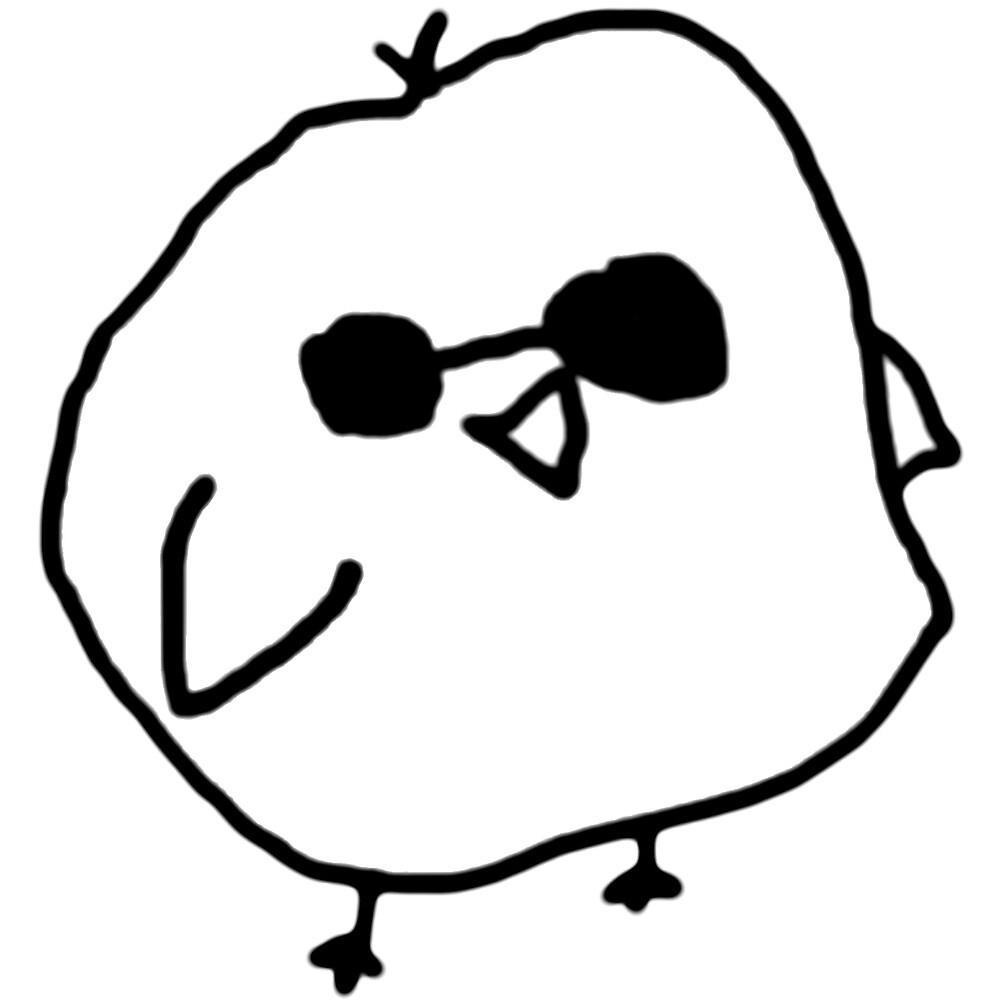 "badly drawn bird with sunglasses" by zerizle | Redbubble
