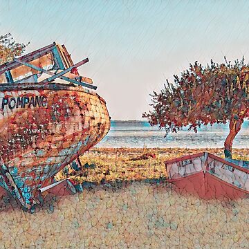 "Blown Off Course" Sticker for Sale by Kay Brewer | Redbubble