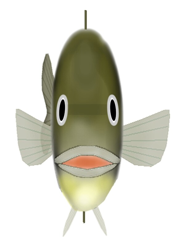 "Generic Happy Fish - Fish Head" by fishfolkart | Redbubble