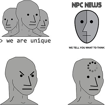 "NPC Stickers Collection " Sticker for Sale by denisseinfeld | Redbubble