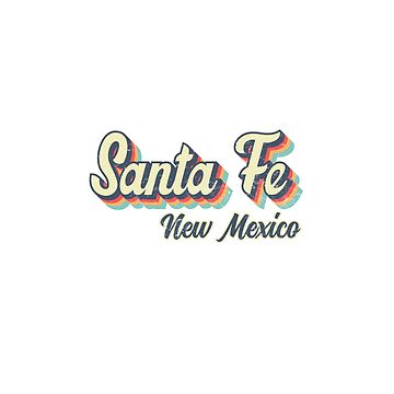 "Santa Fe City New Mexico Retro Vintage 70s rainbow" iPad Case & Skin ...