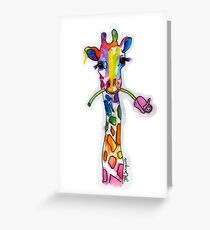 Giraffe Greeting Cards | Redbubble