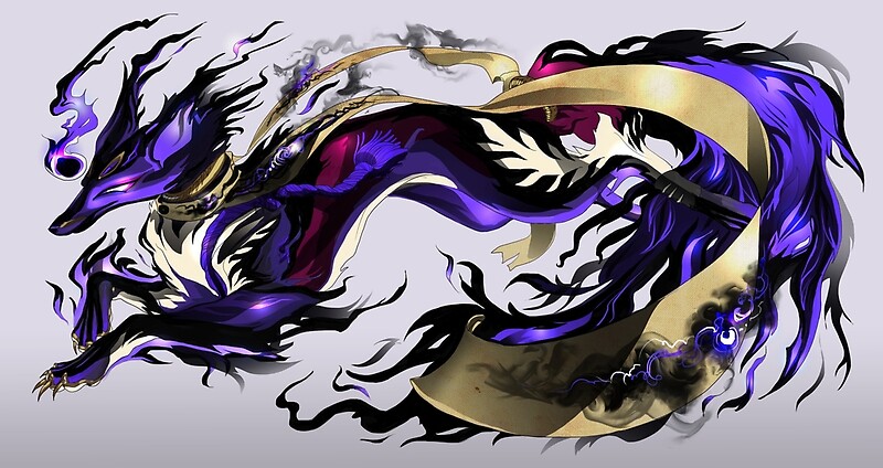 "Shadow Kitsune" by Lorinda Tomko | Redbubble