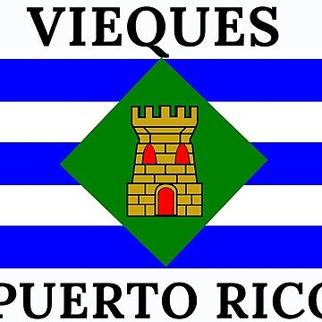 Pegatina for Sale con la obra «Bandera de Vieques, Puerto Rico» de ...