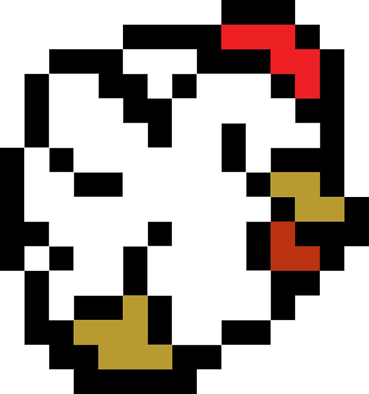 "Chicken (8-bit / 16-bit / Pixelated)" Stickers by GsusChrist | Redbubble