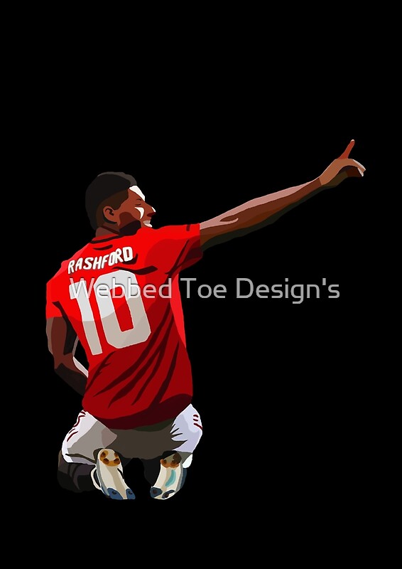 "Marcus Rashford" by Webbed Toe Design's | Redbubble