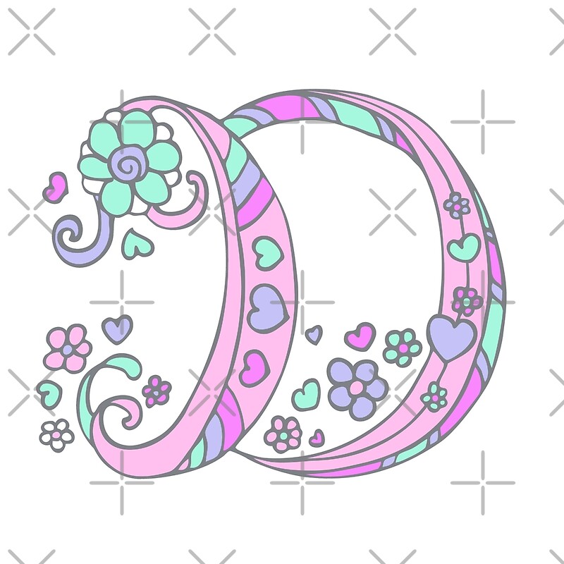 "The letter D name monogram initial" by Sarah Trett | Redbubble