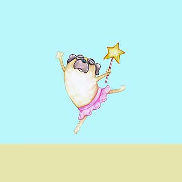 "Pug Fairy" Sticker for Sale by Tom Parker | Redbubble