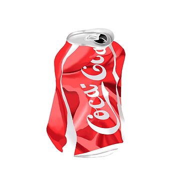 "scrunched coco cola can" Sticker for Sale by -monmon- | Redbubble