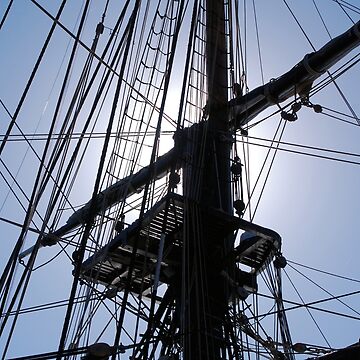 "HMS Bounty tall ship rigging" Poster for Sale by Ben Waggoner | Redbubble