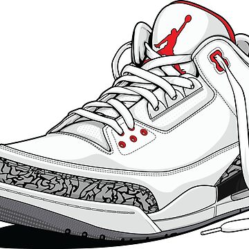 "Jordan 3 nike" Sticker by Ynattab | Redbubble