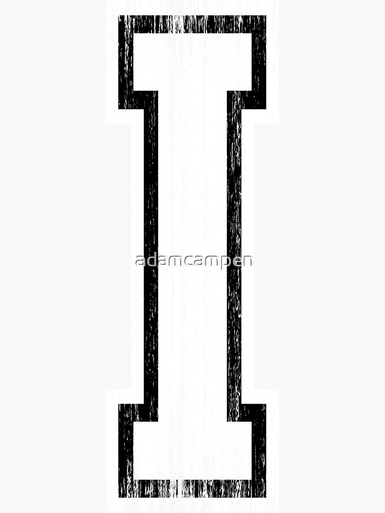 "big Varsity Letter I" Sticker by adamcampen | Redbubble