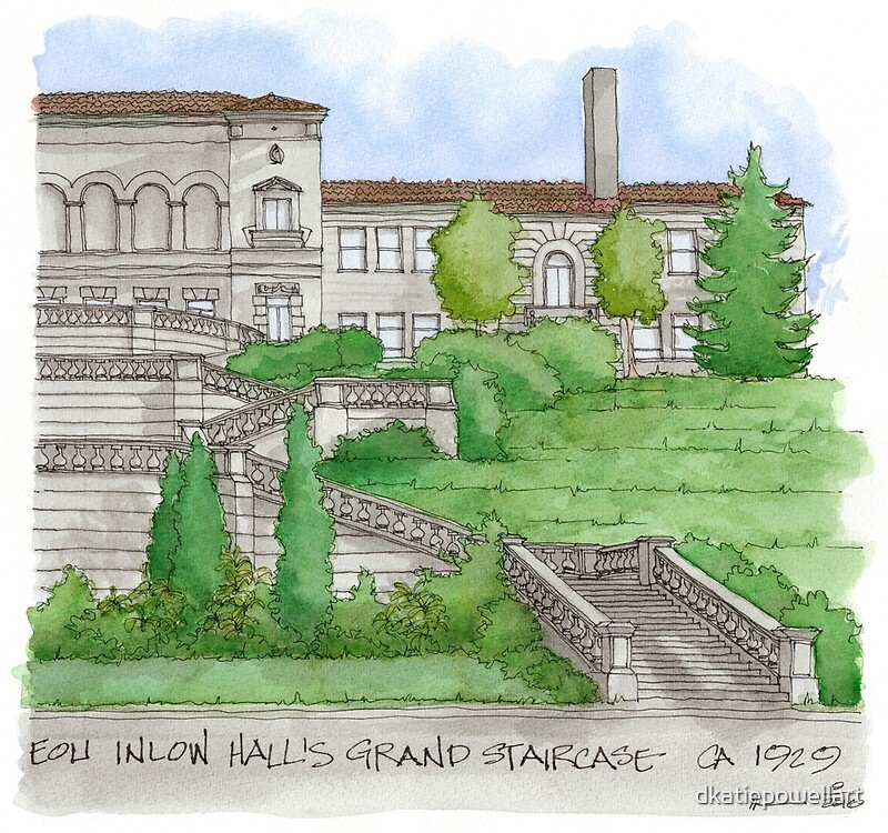 "EOU Inlow Hall Grand Staircase" by dkatiepowellart | Redbubble