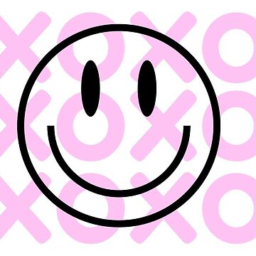 "XOXO Smiley Face" Sticker for Sale by mikaylalupinski | Redbubble