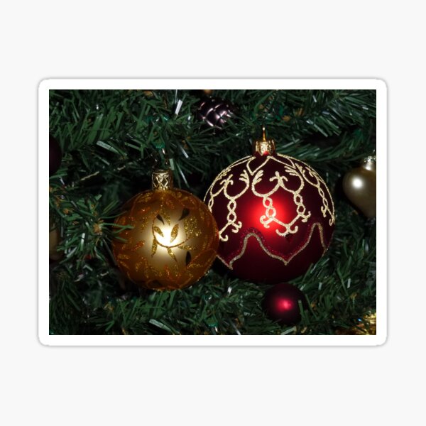 Red Bauble Stickers | Redbubble