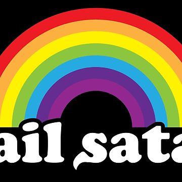 "Hail Satan Rainbow" Sticker for Sale by abowlofsoda | Redbubble