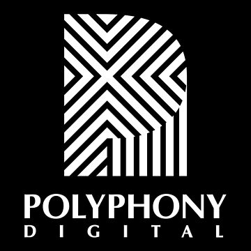 Poster for Sale mit "Polyphony Digital (ポリフォニー・デジタル) weißes Logo" von ...
