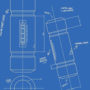 "Scream Canister Blueprint" Art Board Print for Sale by Nocilla | Redbubble