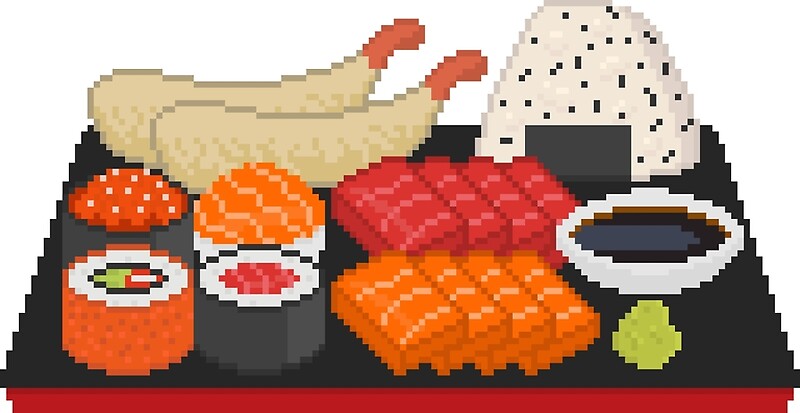 "8-Bit Japanese Meal" by Caloy Aurellano | Redbubble