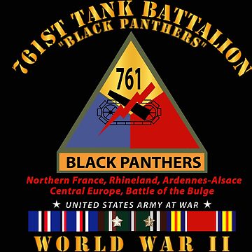 "Army - 761st Tank Battalion - Black Panthers w SSI Name Tape WWII EU ...