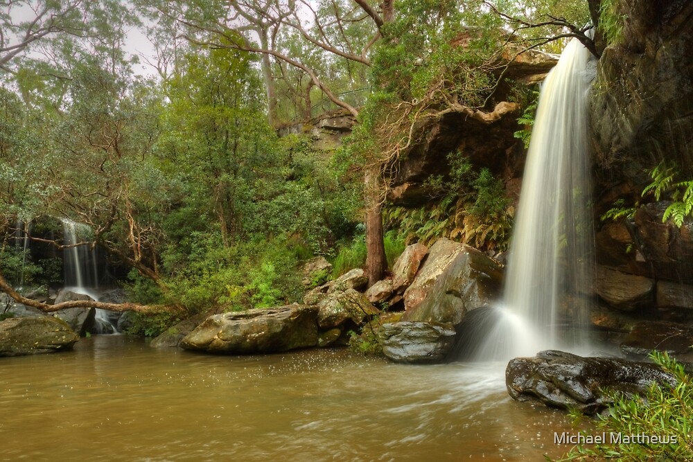 "Girrakool waterfalls" by Michael Matthews | Redbubble