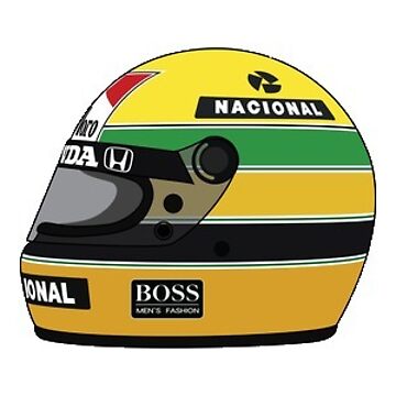"Ayrton Senna Helmet" Sticker by Sacrebleu7 | Redbubble