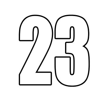 "23 number number soccer ball" Art Print by GeogDesigns | Redbubble