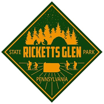 "Ricketts Glen State Park Diamond Logo" Sticker for Sale by VanyaKar ...