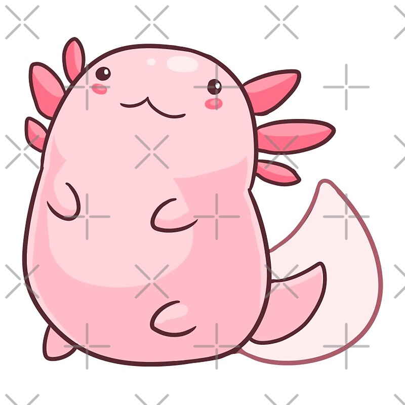 "Kawaii pink Axolotl waiting for a hug " by MagicStrawberry | Redbubble