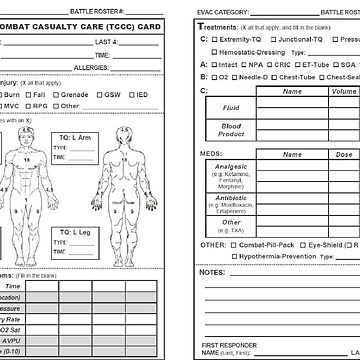 "TCCC - Tactical Care of the Combat Casualty " Greeting Card for Sale ...