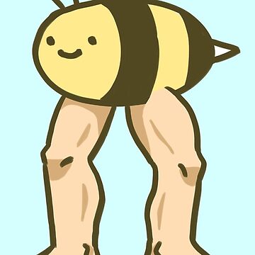 "cursed bee with legs" Sticker for Sale by amphibiansticks | Redbubble