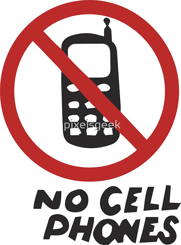 No Cell Phones: Stickers | Redbubble