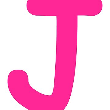 "Pink Letter J Capital Alphabet Girls Birthday Gift" Poster for Sale by ...