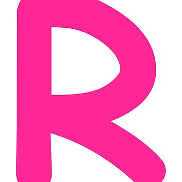 "Pink Letter R Capital Alphabet Girls Birthday Gift" Canvas Print for ...