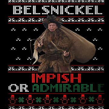 "Belsnickel impish or Admirable Dwight The Office Ugly" Sticker for ...