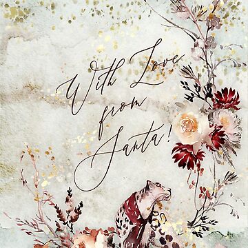 "Christmas snow leopard" Greeting Card for Sale by ArtStyleAlice ...