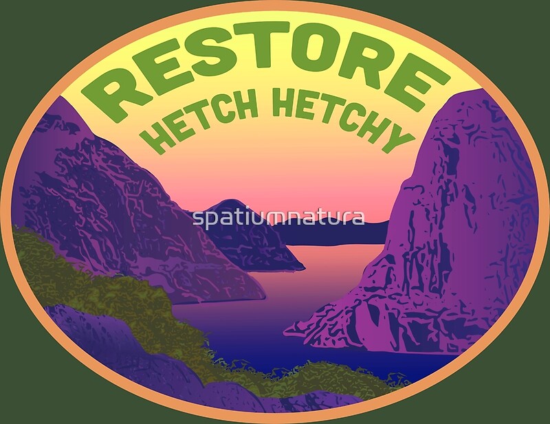 "Restore Hetch Hetchy WPA Style Logo" by spatiumnatura | Redbubble