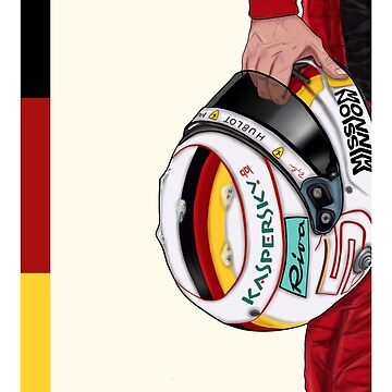 "Sebastian Vettel Helmet" Sticker for Sale by frameostore | Redbubble