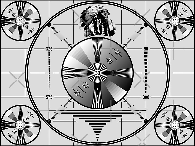 "RCA Test Pattern with Native American" by xorbah | Redbubble