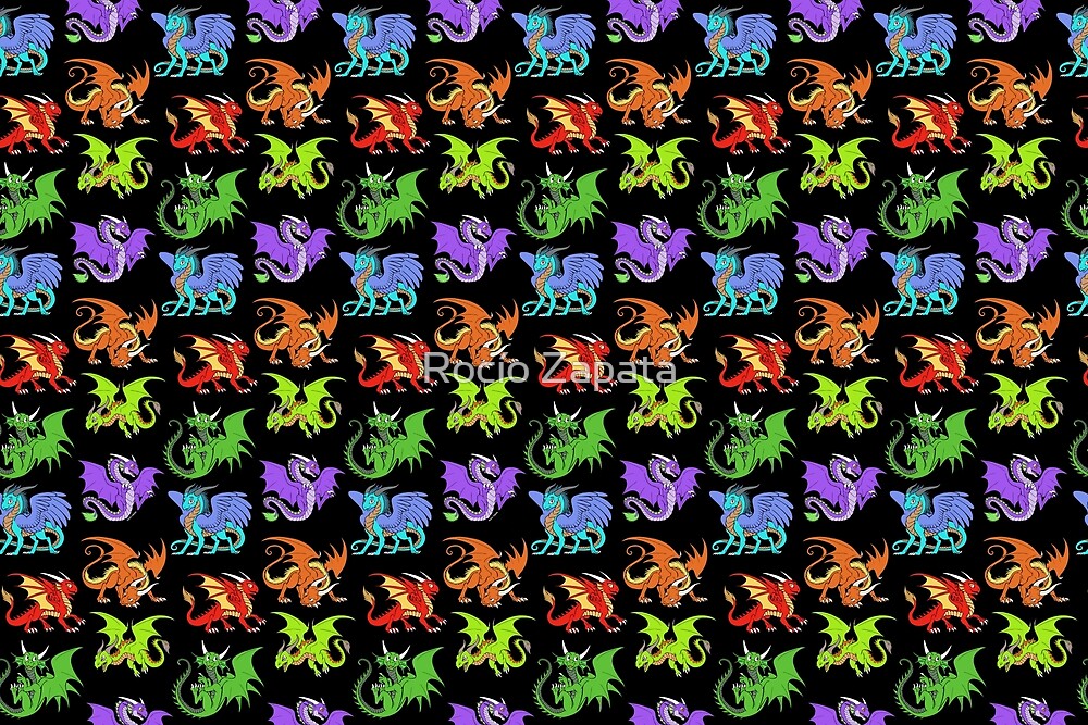 "Slender dragon kids" by Rocío Zapata | Redbubble
