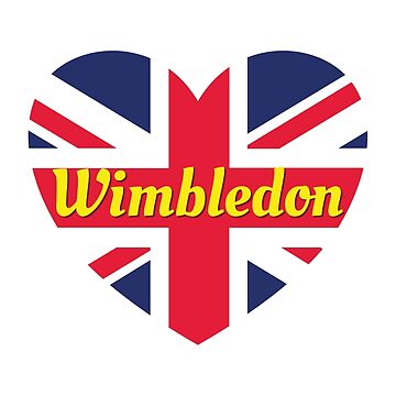 "Wimbledon England UK British Union Flag Heart (White) - Wimbledon ...