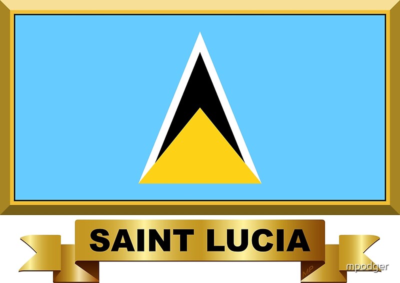 "SAINT LUCIA Flag Gifts, Masks, Stickers & Products (N)" by mpodger ...