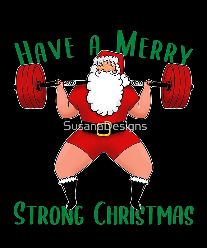 "Squat Santa Training Squats with Santa for Lifting lovers Gym design ...