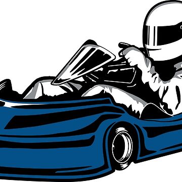 "Blue Go-Kart Sticker" Sticker for Sale by NPolandDesigns | Redbubble