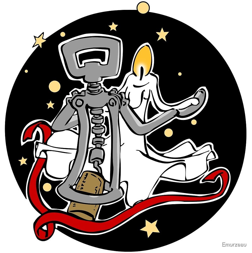 "The candle dance with the corkscrew " by Emurzeau | Redbubble