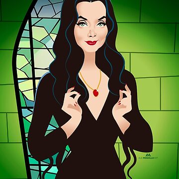 "Morticia" Sticker for Sale by AleMogolloArt | Redbubble