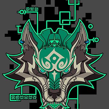 "CyberWolf Hero - Triforce Twilight Princess" Sticker by TheTeenosaur ...