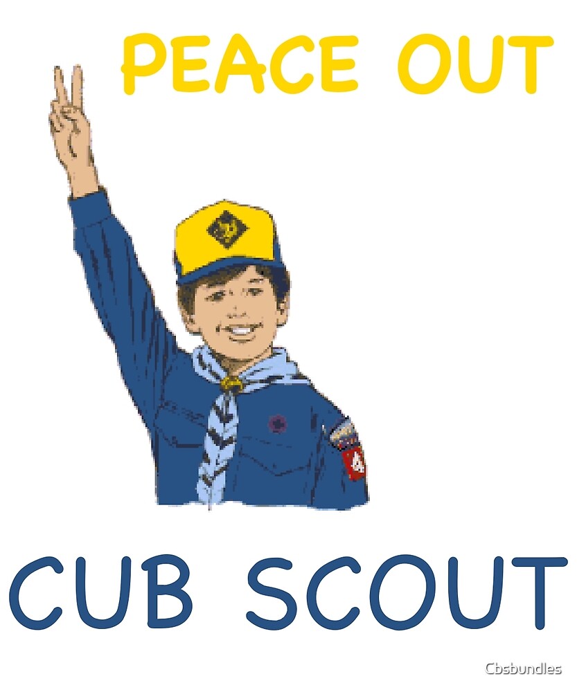 "Peace Out Cub Scout Young Boy Scout Giving Peace Sign T-Shirt" by ...